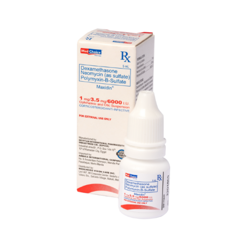 Maxidin (Polymyxin – B Sulfate + Neomycin + Dexamethasone) | MedChoice